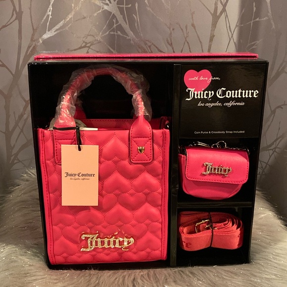 Juicy Couture | Bags | Bnwt Juicy Couture Bright Pink Crossbody Gift Box Set | Poshmark